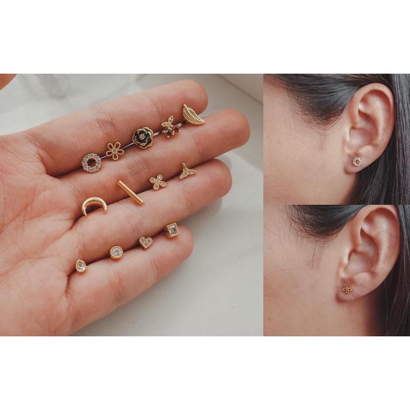 1374 /1375 - (HARGA 1 BIJI) ANTING KARAKTER TINDIKAN HELIX TRAGUS ...