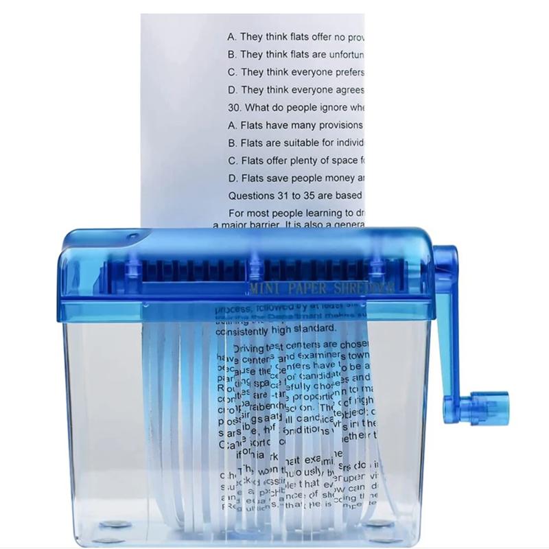 A6 Mini Hand Shredder Paper Strip Cross Cut Machine Desktop Micros ...