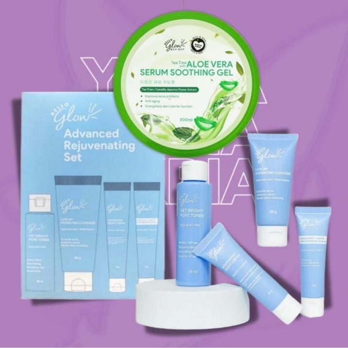 5 in 1 Combo {Hello Glow Blue Skincare Set Advanced Rejuvenating ...