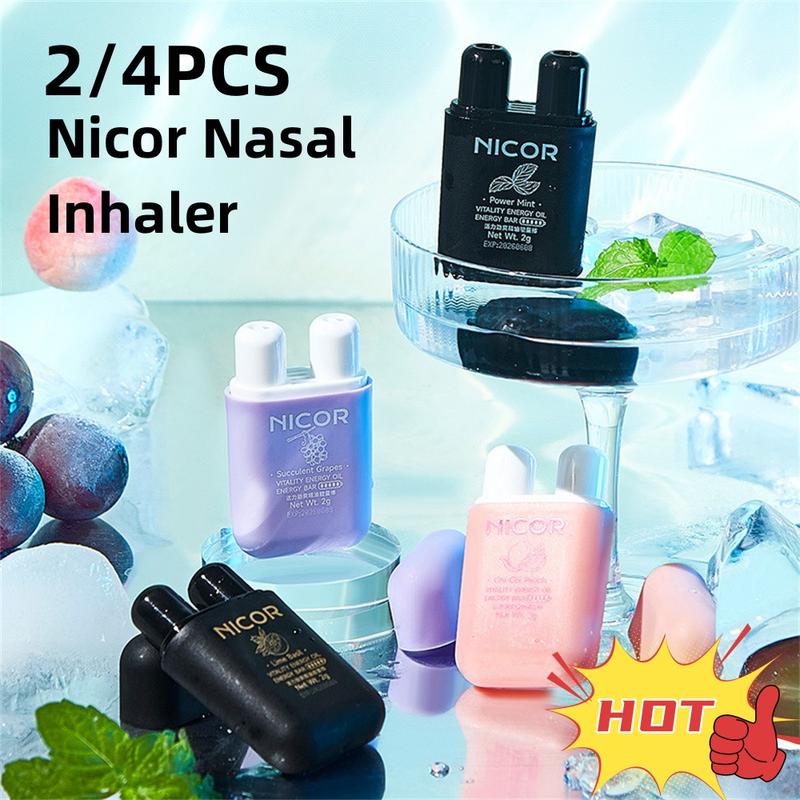 【COD】2/4PCS Nicor Nasal Inhaler Mint Nasal Essential Oil Menthol ...