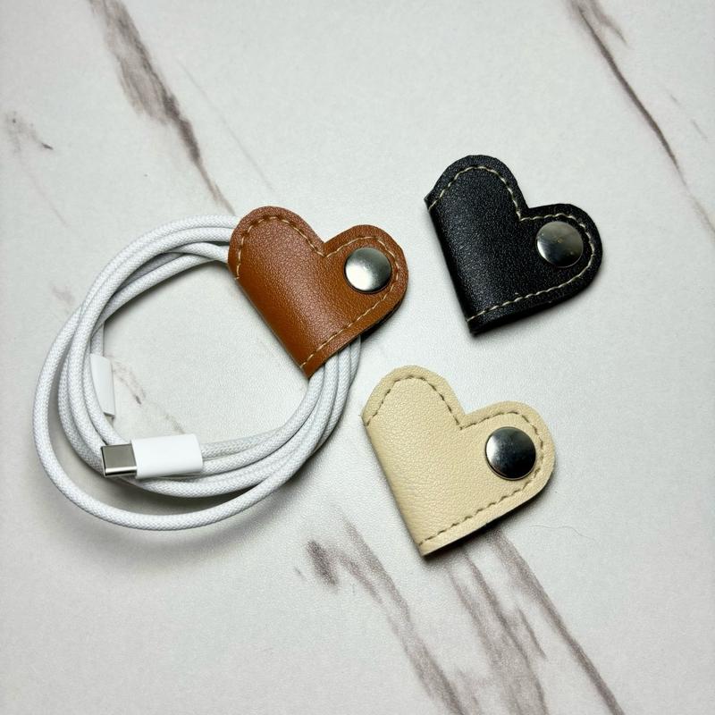 Tarra Heart Shape Cable Cord holder organizer clip with snap - TikTok ...