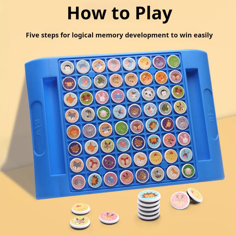 rulreacen- Educational Memory Challenge Toy Flip Chess Game Fun ...