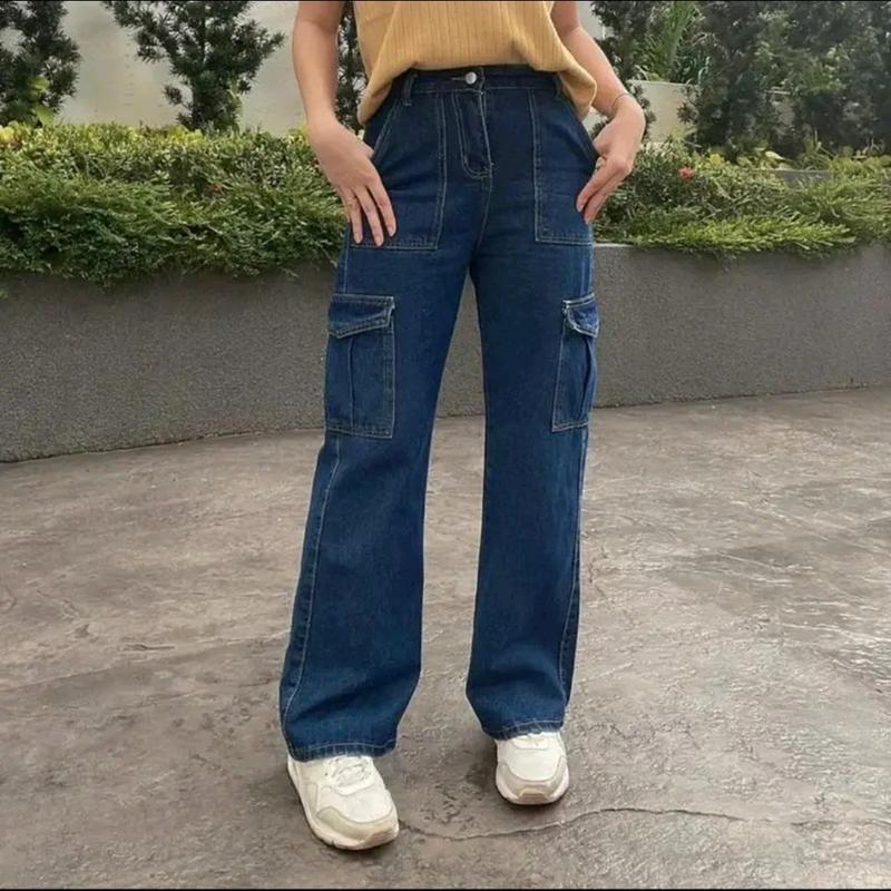 Plazu Cargo 6 pocket Woman jeans - TikTok Shop Malaysia