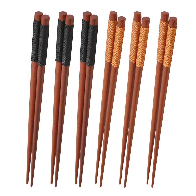 6 Pairs Wood Chopsticks, Reusable Chinese Korean Japanese Chop - TikTok ...