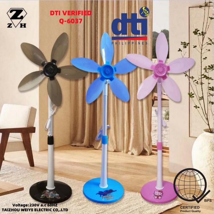 ZZH Cute Design Stand fan 5 Blades Portable Adjustable Mini Standfans ...