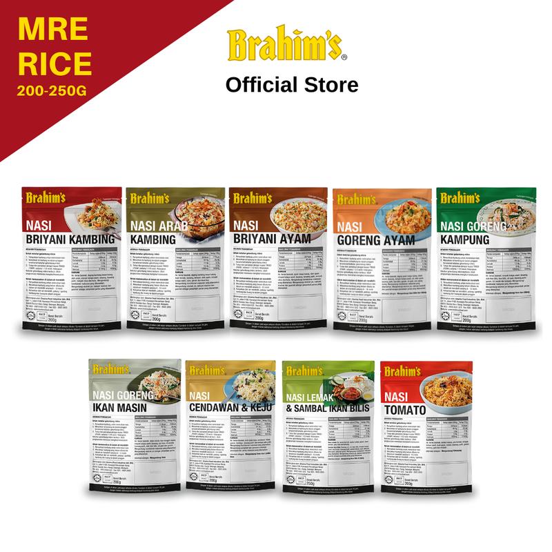 Brahim's Nasi Sedia di Makan - MRE Rice 200g - TikTok Shop Malaysia