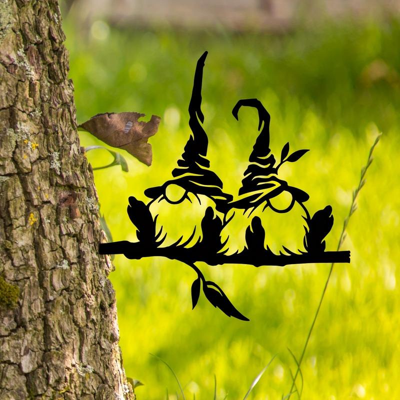 Metal Branch 2 Gnomes Stake Mushroom: Delightful Yard Decor. - TikTok ...