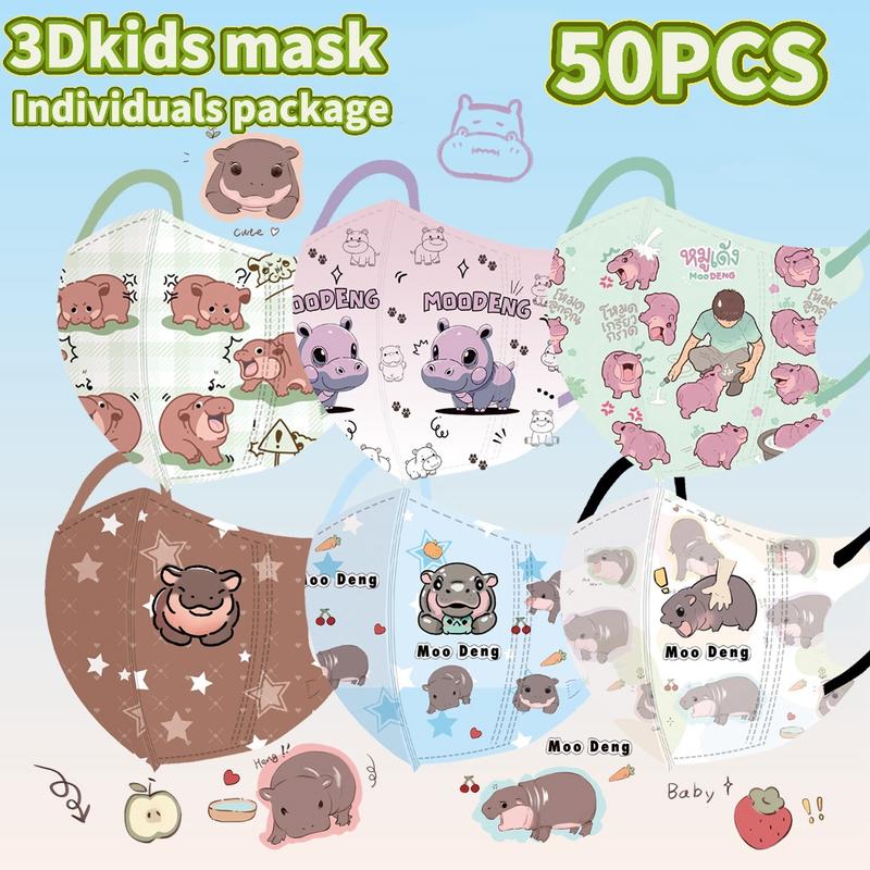 3=12age Children's Mask 3D MOO DENG Mask Independent Packaging - TikTok ...
