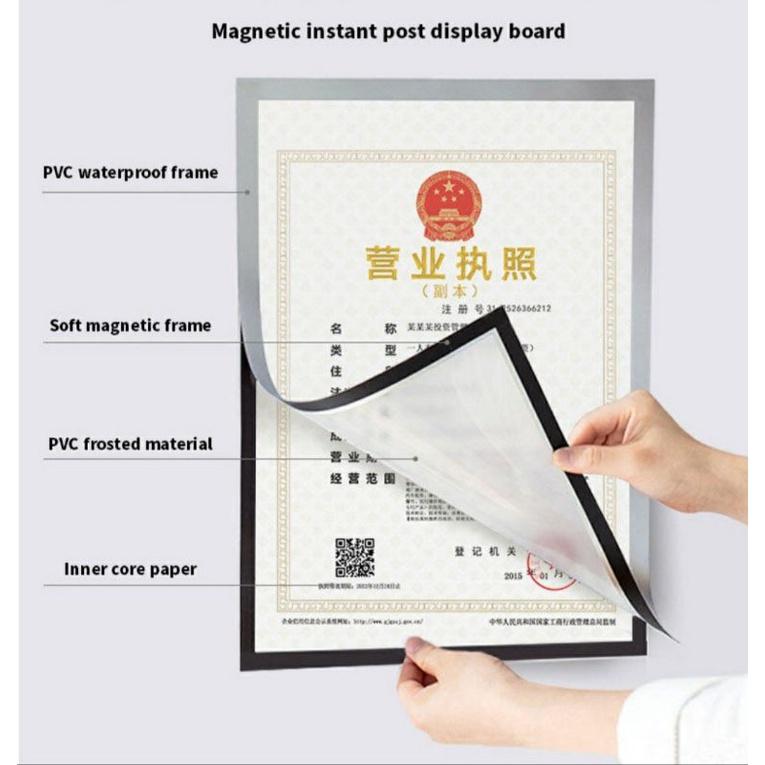 A4 Magnetic Document Sign Photo Frame Wall Paper Menu Poster - TikTok ...