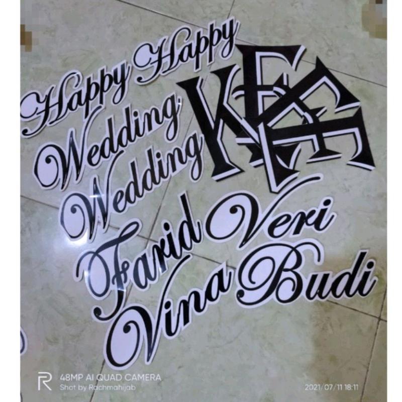 Tulisan happy Engagement/wedding/khitan/dll - Shop | Tokopedia