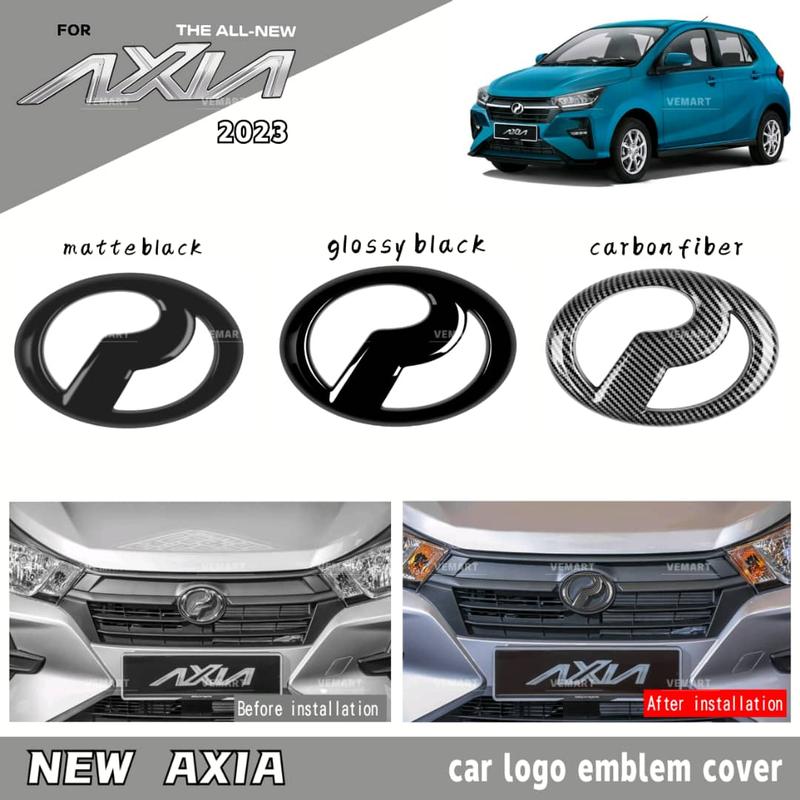 New axia 2023 car logo emblem cover accessories - TikTok Shop Malaysia