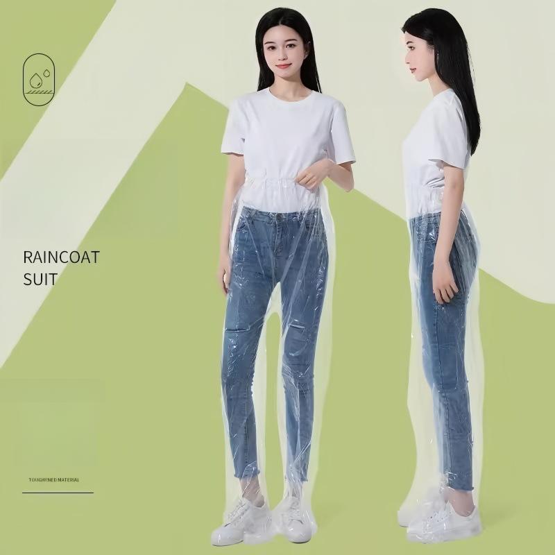 Disposable Rain Pants Thickened Foot-Wrapped Rain Pants Foot-Sealed ...