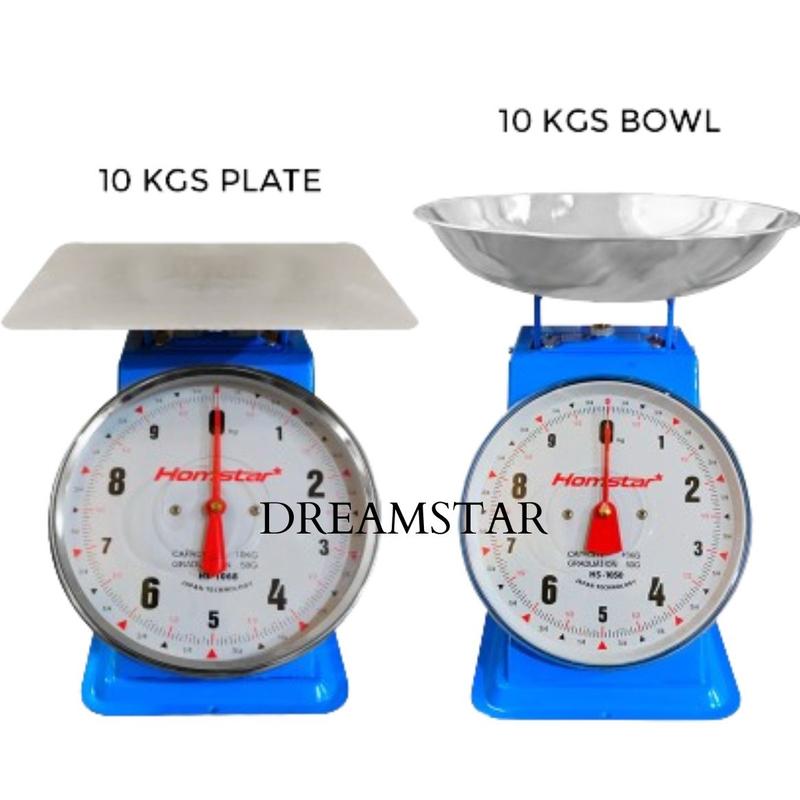 (Homstar) 10KG plate/bowl WEIGHING SCALE/TIMBANGAN/KILOHAN Transferable ...