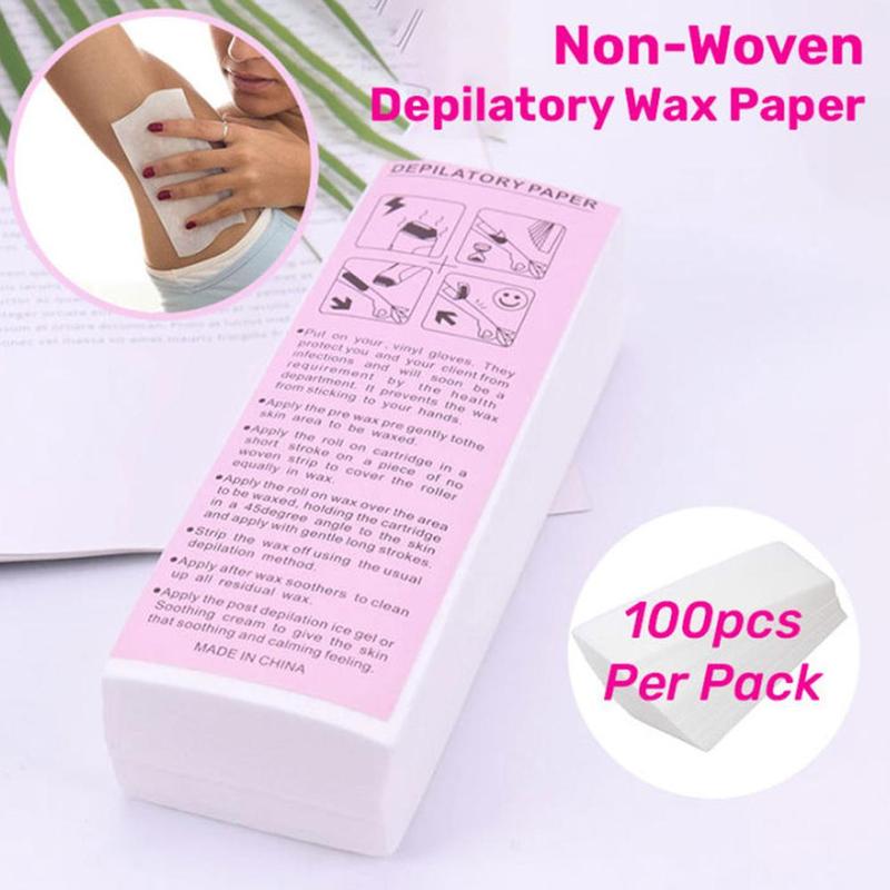 100 Count Professional Depilatory Wax Strips Nonwoven Epilating ...