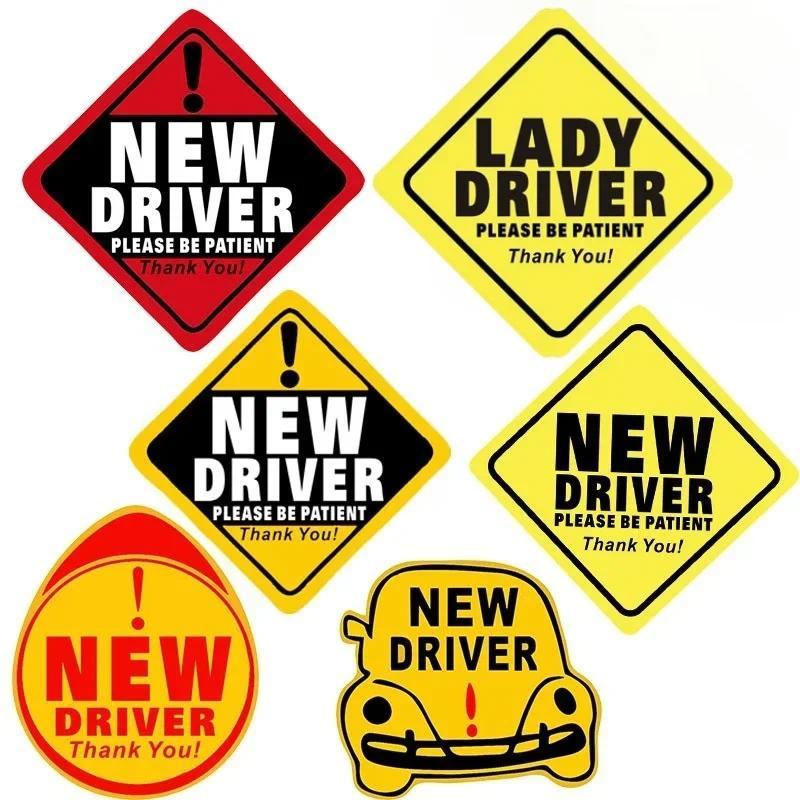 NEW DRIVER Novice Driving Car Sticker Novice on The Road Internship ...