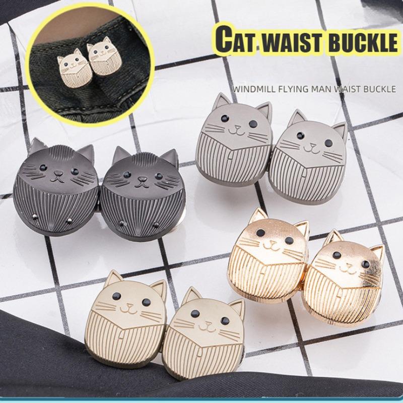 New Cute Cat Button Detachable Nail-free and Seamless Waist Cinch ...