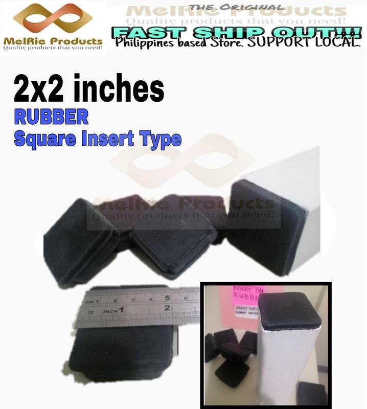 2X2 inches (50MM) SQUARE INSERT HEAVY DUTY Tubular Rubber Footing ...