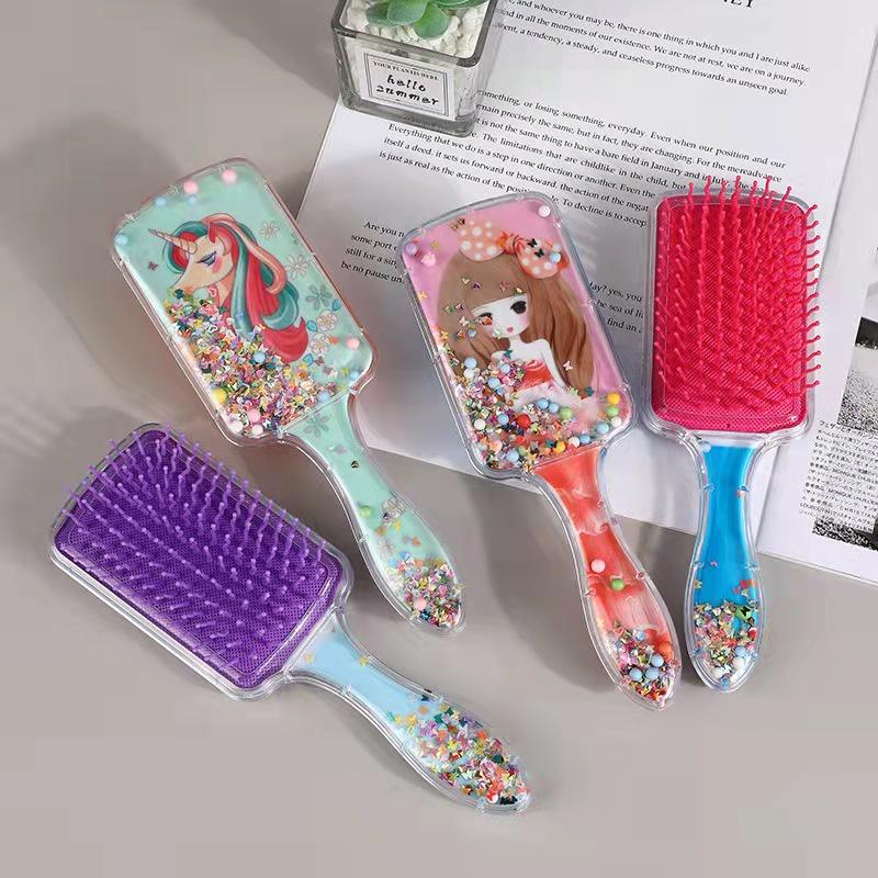 SISIR RAMBUT GLITTER ANTI KUSUT / SISIR GLITTER ANAK ANTI KUSUT / SISIR ...