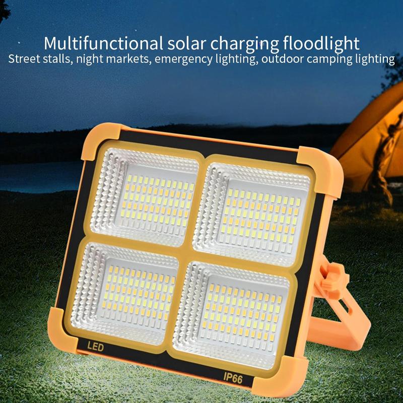 (2835 Lamp Beads) Large 4 Grid 6000W Solar Portable Lamp Rechargeable ...