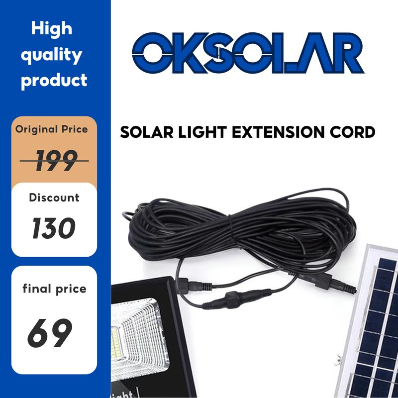 【COD】Oksolar Solar wires 5M Extension Cable For Induction Led - TikTok ...