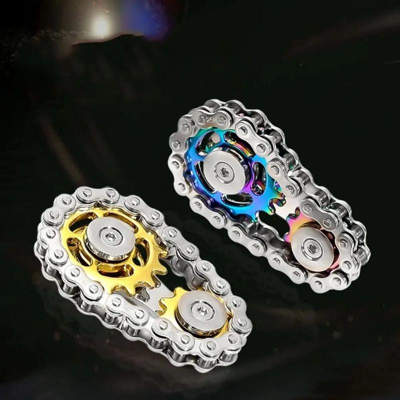 2025 Metal Wheel Fidget Spinner multicolour Durable Chains Gear ...