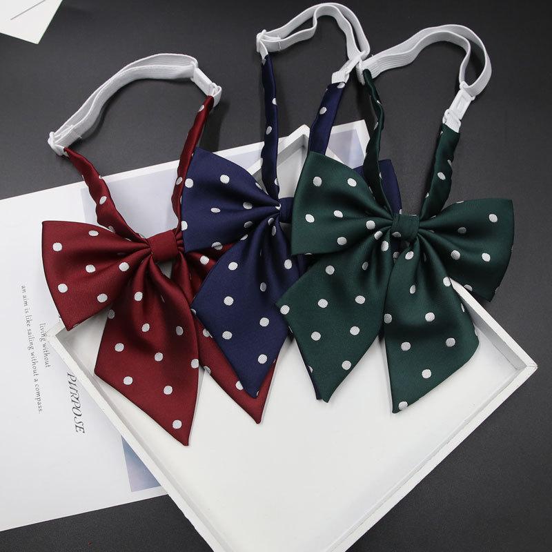 Polka dot bow tie women's necktie uniform school uniform shirt - TikTok ...