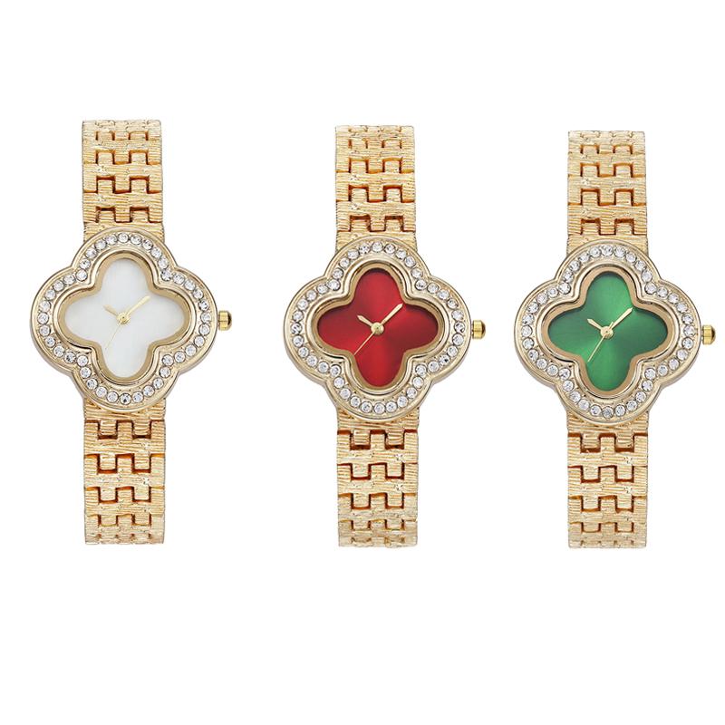 Girls Women Watches Four Leaf Clover Ladies Bracelet Watch Casual ...