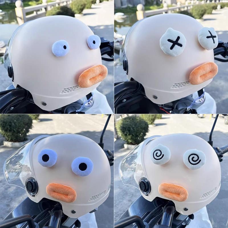 2Pcs Cute Motorcycle Helmet Decorations For Motocross Full Face ...