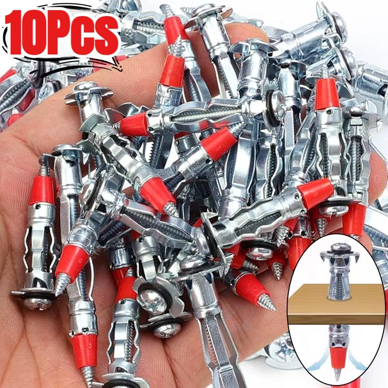 10Pcs High Strength Bolts Wall Anchor Screw Kit with Hollow Drive ...