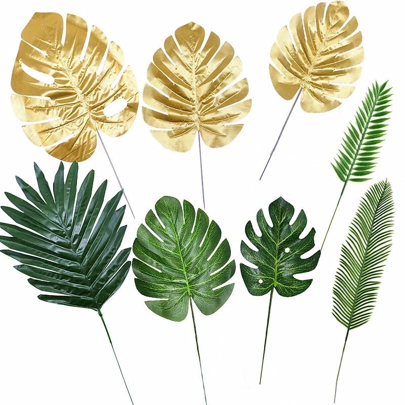 Daun palma tiruan, emas, hijau, Hutan, pantai, pesta tema, Hiasan ...