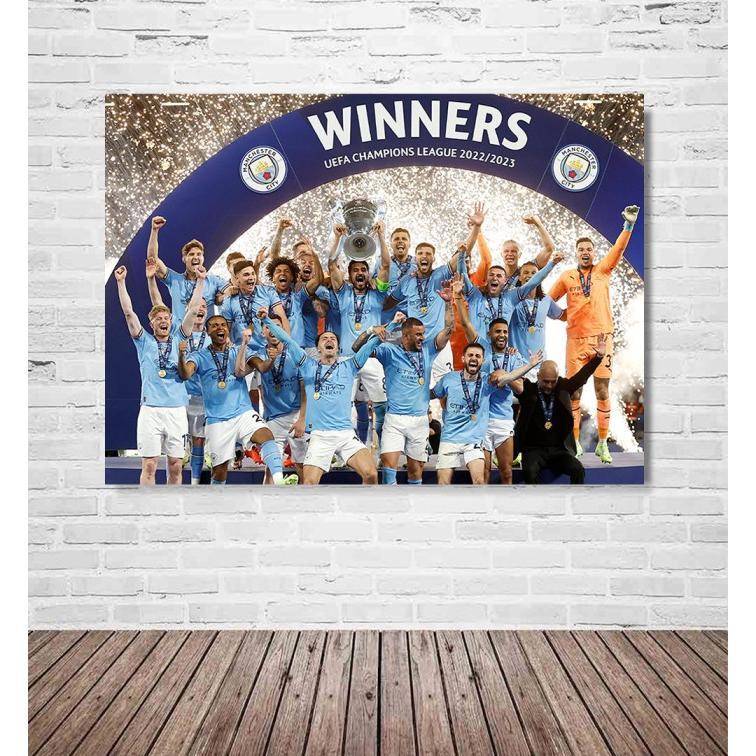 Poster Manchester City A3+ ( 31x46cm) poster UCL Winners 2022-2023 ...