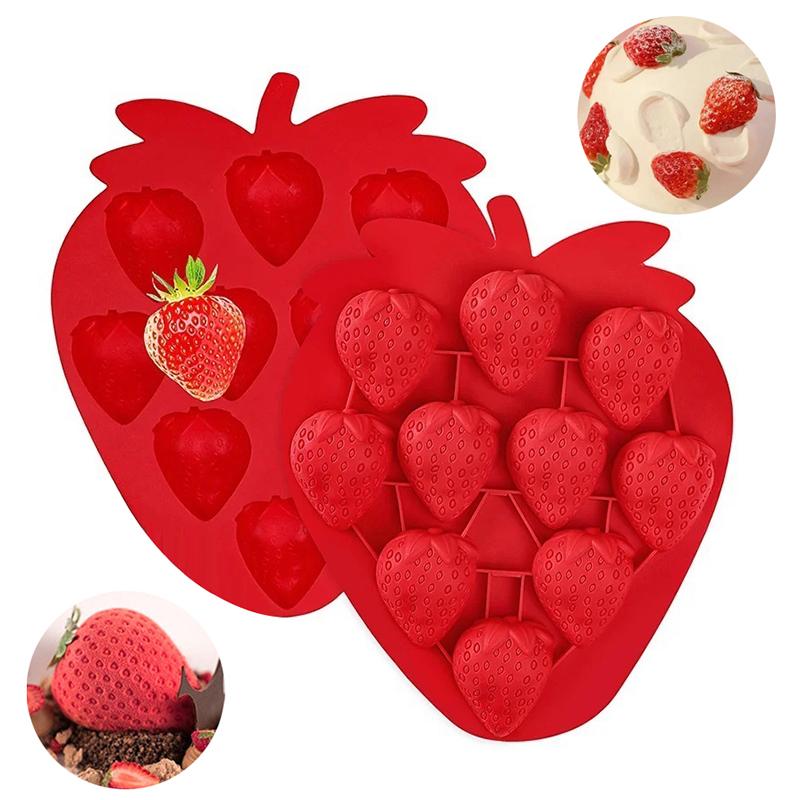 Dulang Kiub Ais Strawberi, Acuan Silikon, Untuk Coklat, Gula-gula, Kek ...