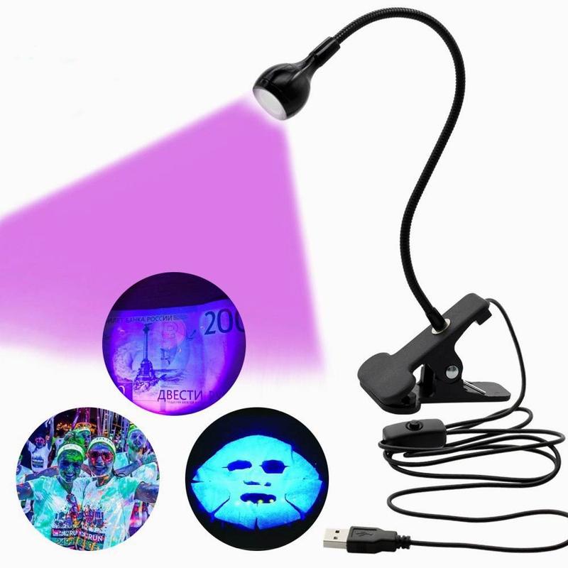 USB LED Clip Lamp UV Light Nail dryer Violet Light - TikTok Shop ...