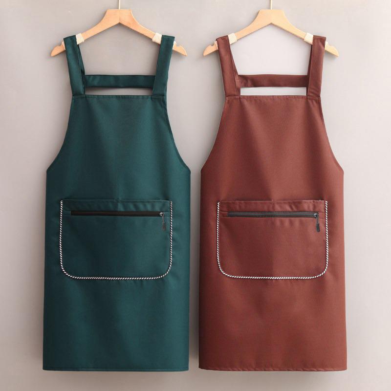 1Pcs Apron With Anti-Theft Pocket Canvas Kitchen Apron For Cooking ...
