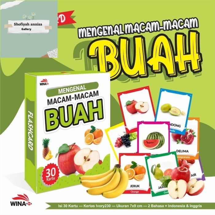 Flashcard Edukasi Anak Buah - Ap230 - Shop | Tokopedia