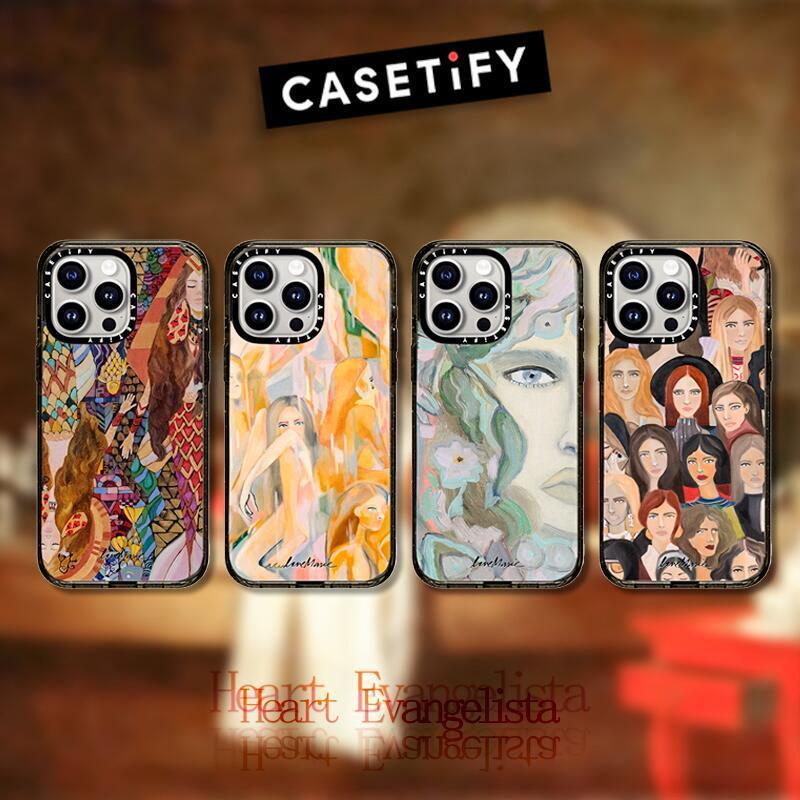 CASETIFY Oil Painting Lady Heart Evangelista Acrylic Casing Transparent ...