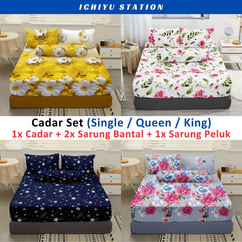 Cadar, Cadar Tilam, Saiz Ratu dan Raja, Set 4in1 / 2in1 Tunggal ...