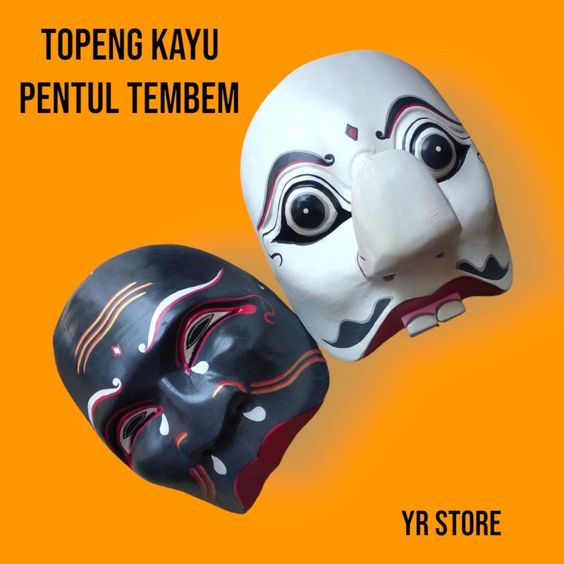 TOPENG PENTUL TEMBEM topeng kayu tradisional pentul tembem Set - Shop ...