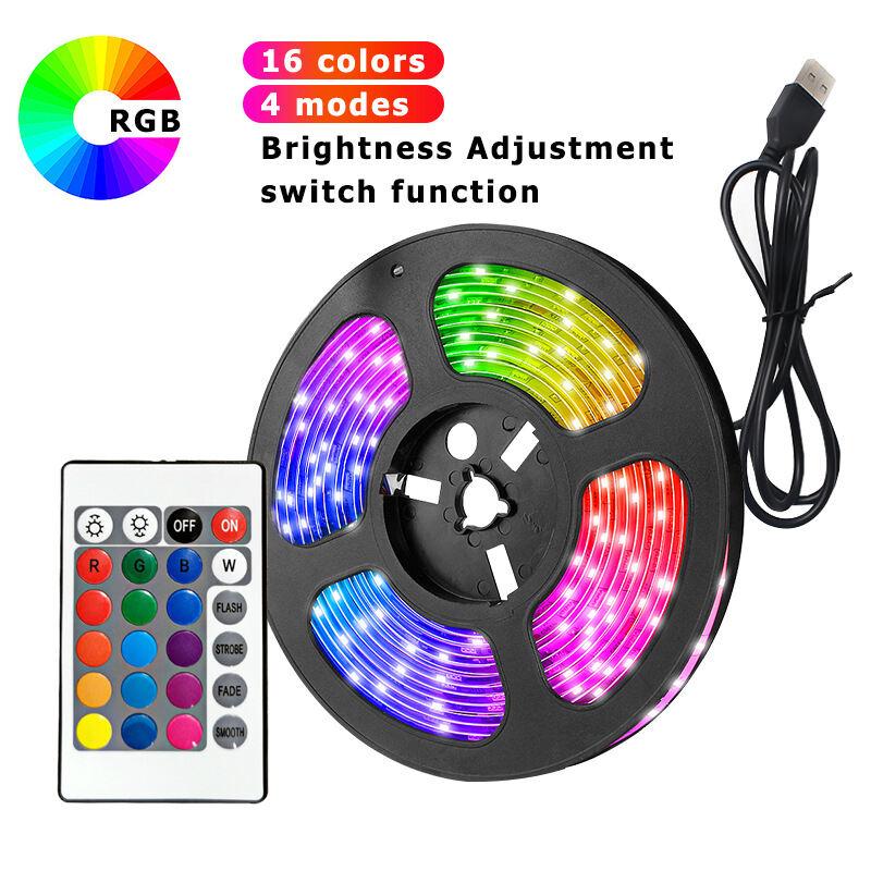 5V LED Strip Light TV Backlight 5050 USB Infrared 24 Key RGB - TikTok ...