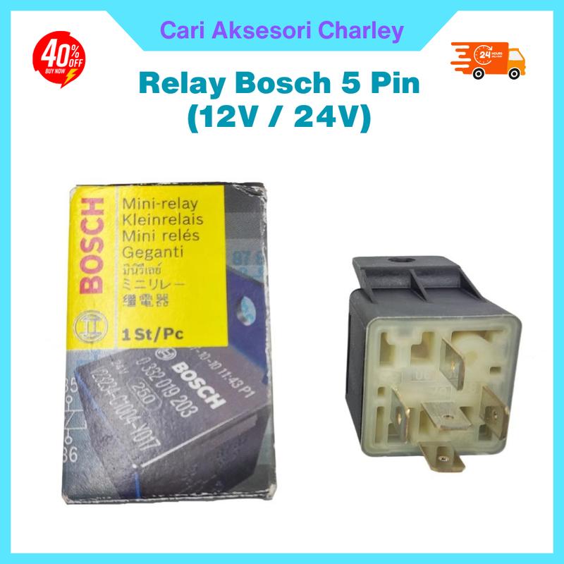 Aksesori Lori Relay Bosch 12V 24V Universal 5 Pin 30A Untuk Kereta ...