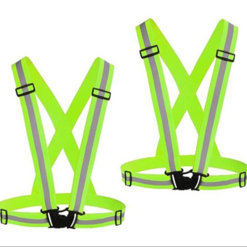 Reflective Elastic Safety Vest, 2 Counts Safety Vest with Adjustable ...