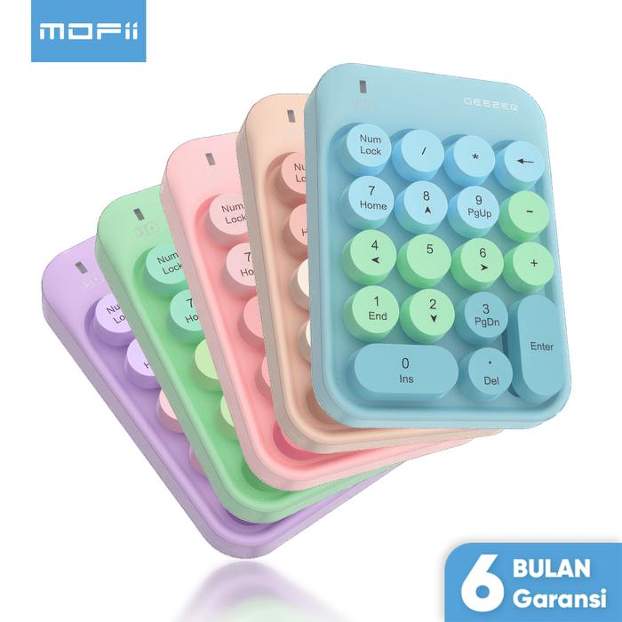 Promo MOFii Keyboard Numeric Wireless 2.4G Z5 - Light Blue - Kab ...