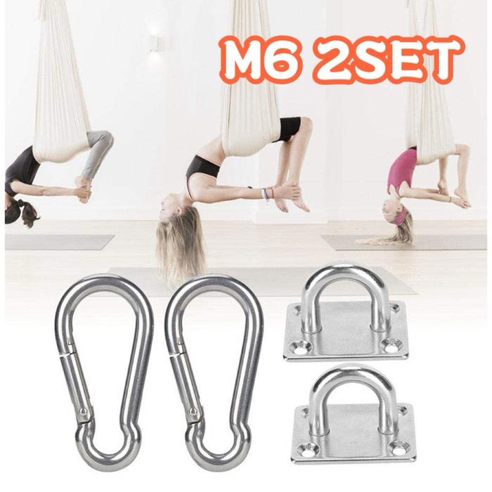 Promo 2Set M6 Gantungan Hammock Pengait Hammock Stainless Steel Tebal ...
