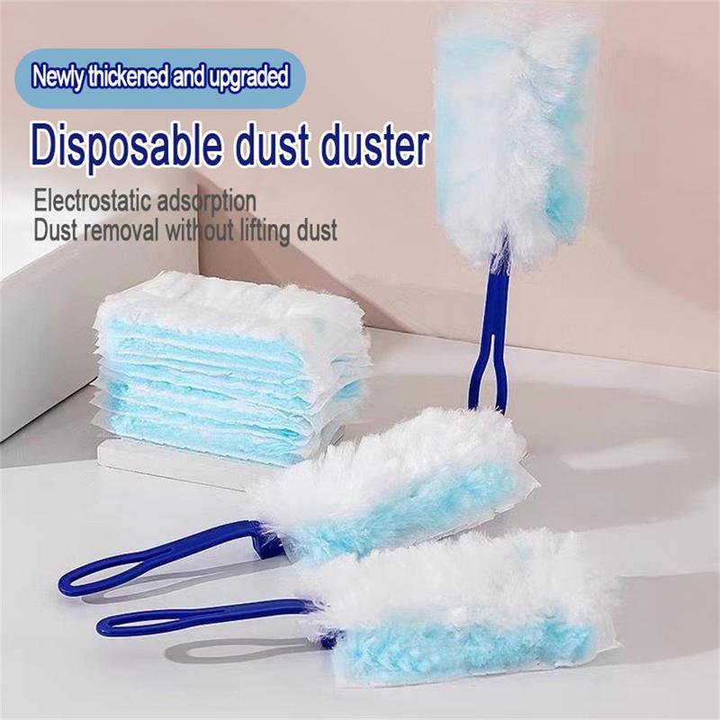 Disposable Electrostatic Dust Duster Blue Fluffy Fiber Brush Head ...
