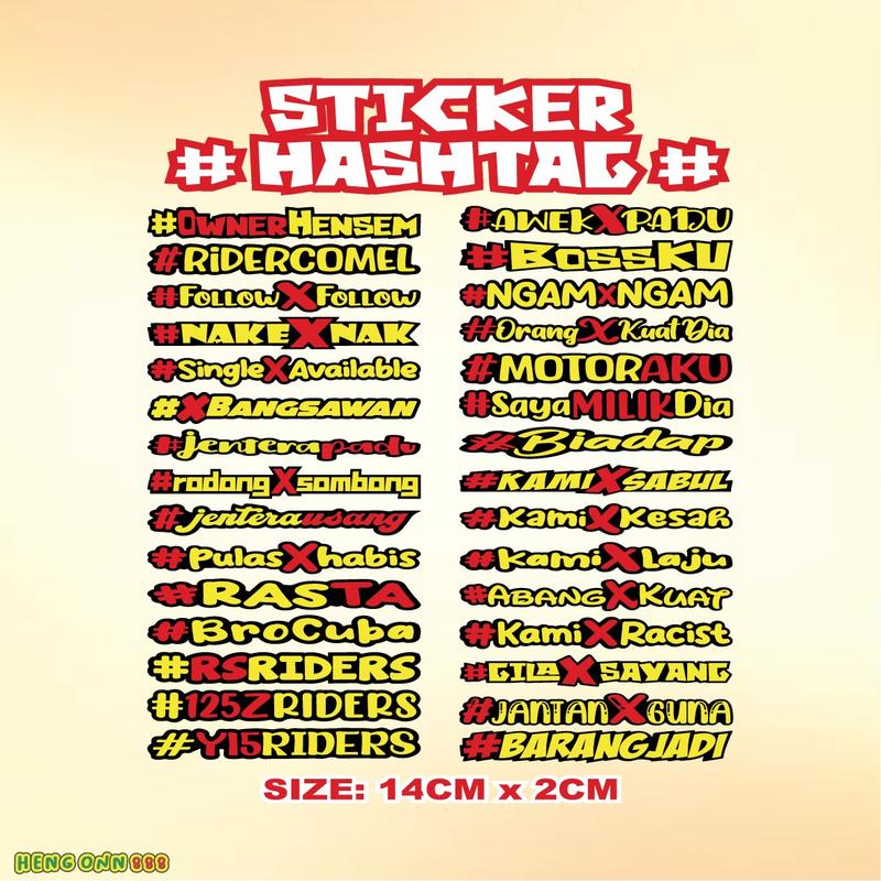 STICKER #HASHTAG# (Cutting Sticker) MORE THAN 20 DESIGNS & ALL - TikTok ...