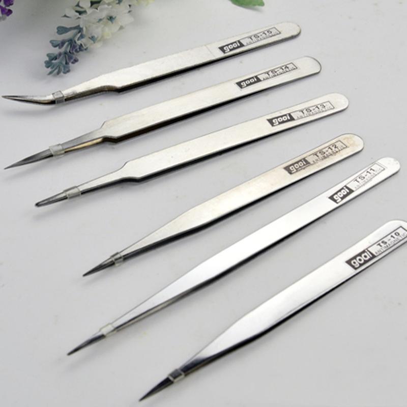 1pc Anti Magnetik Keluli Tahan Karat Pinset Forsep Set Kit Halus ...