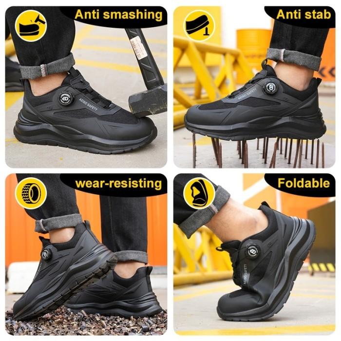 Sepatu Safety JBS Ujung Besi Anti Air Sporty Safety Shoes Anti - Shop ...
