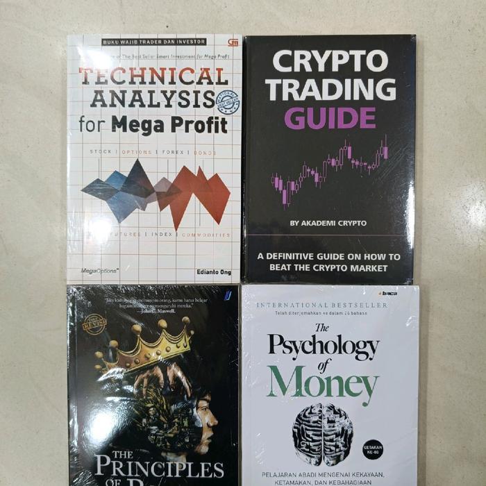 PAKET 4 BUKU TECHNICAL ANALYSIS FOR MEGA PROFIT CRYPTO TRADING GUIDE THE PSYCHOLOGY OF MONEY THE ...