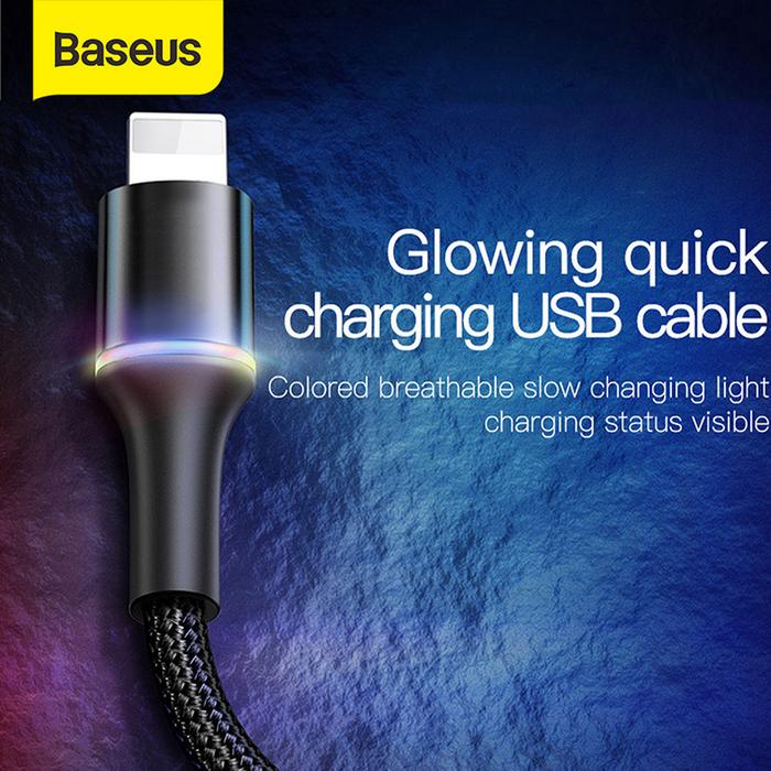 Promo Kabel Data LED Baseus Halo Charger HP/Telepon Fast Charging ...