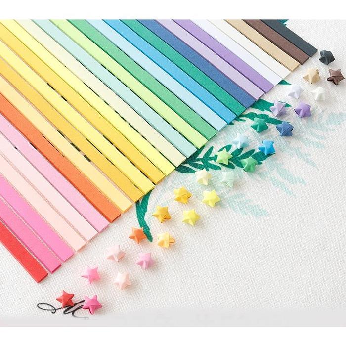 Promo 540 Lembar Kertas Origami Bintang - Lucky Star - DIY - Paper ...